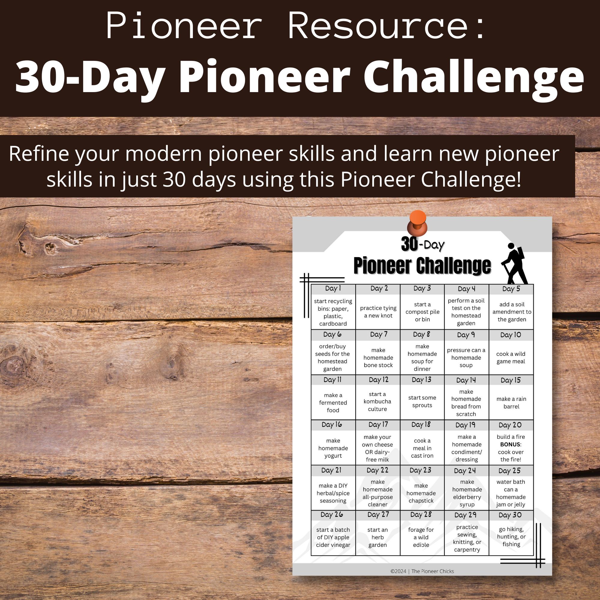 30-Day Pioneer Challenge - The Pioneer Chicks